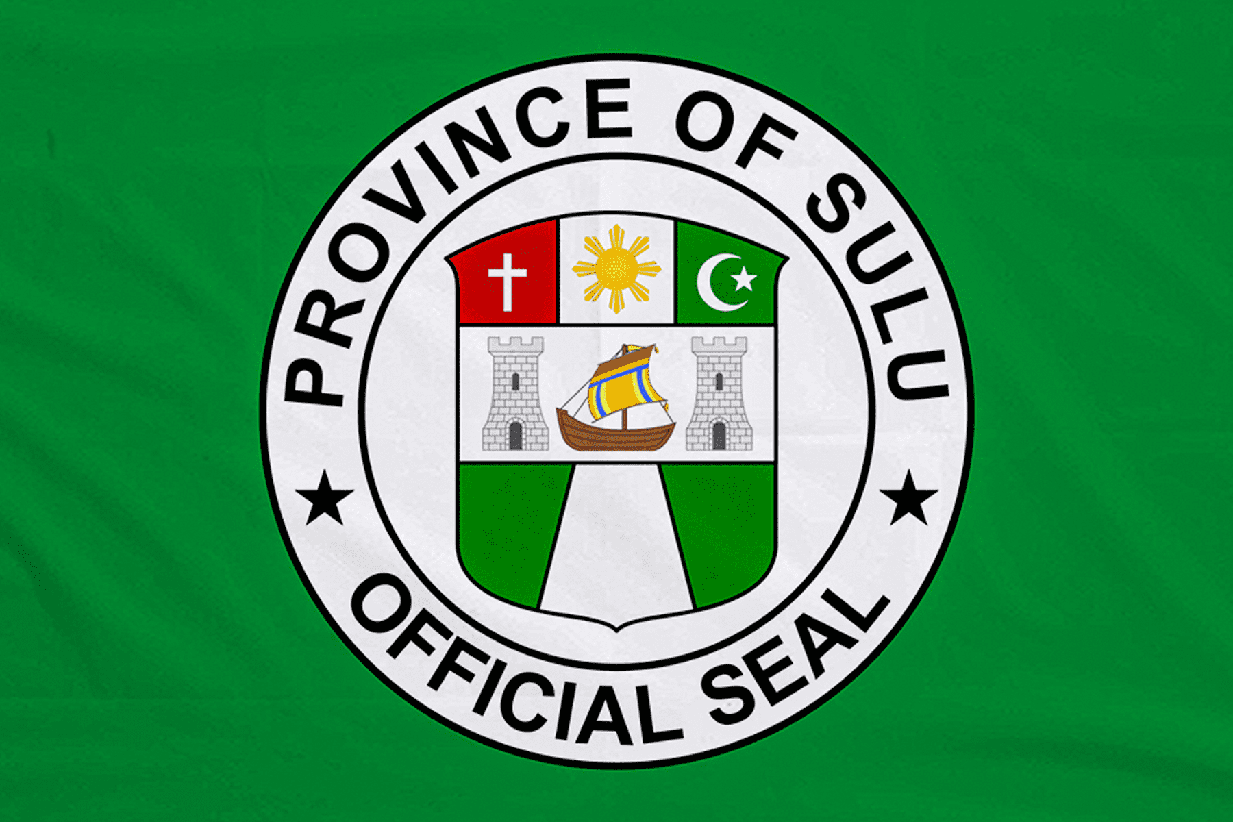 Sulu Province Philippines Flag with Rope & Toggle