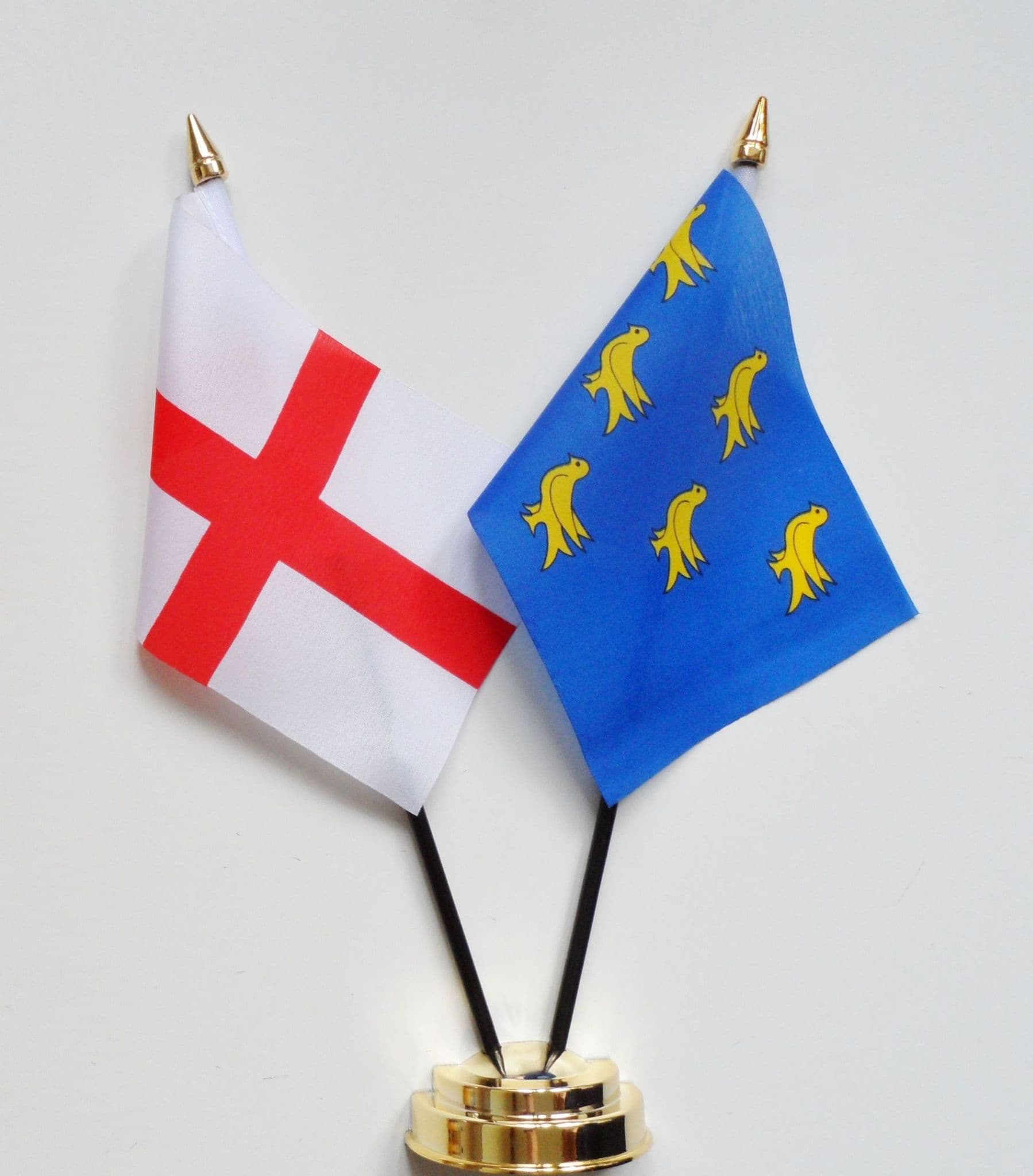 Sussex County and England Friendship Table Flag