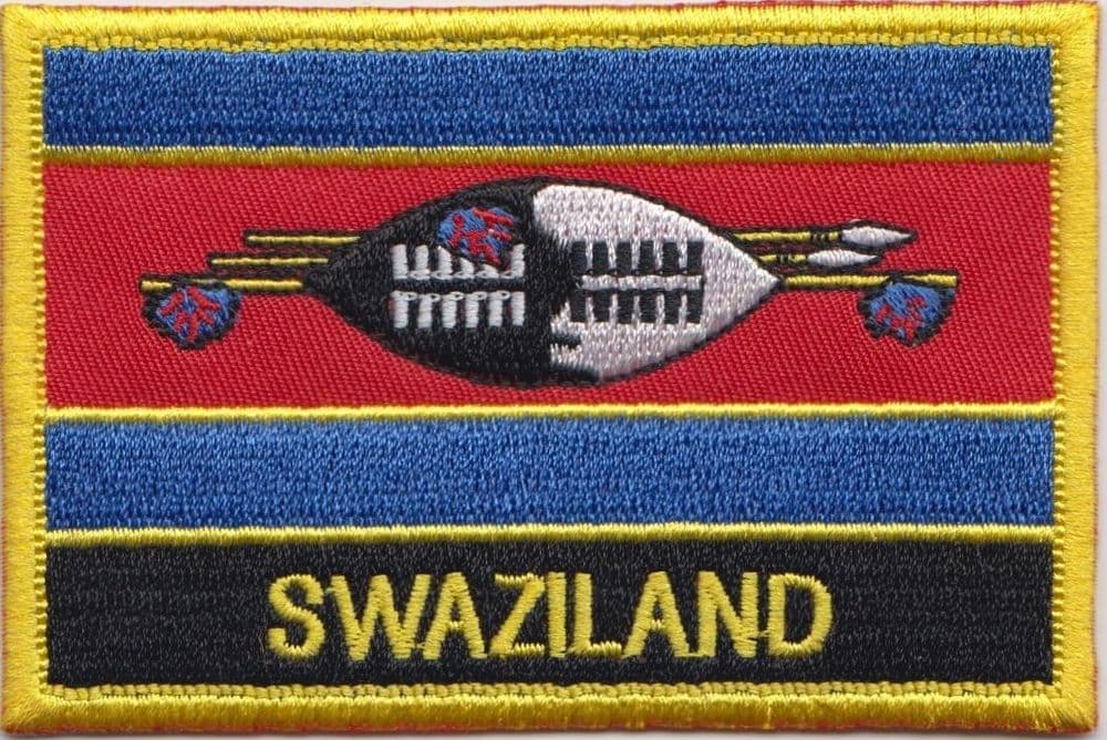 Swaziland Embroidered Rectangular Patch