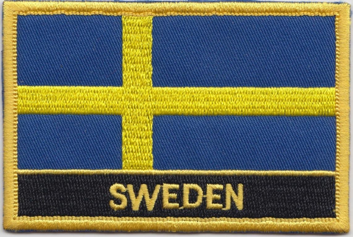Sweden Embroidered Rectangular Patch