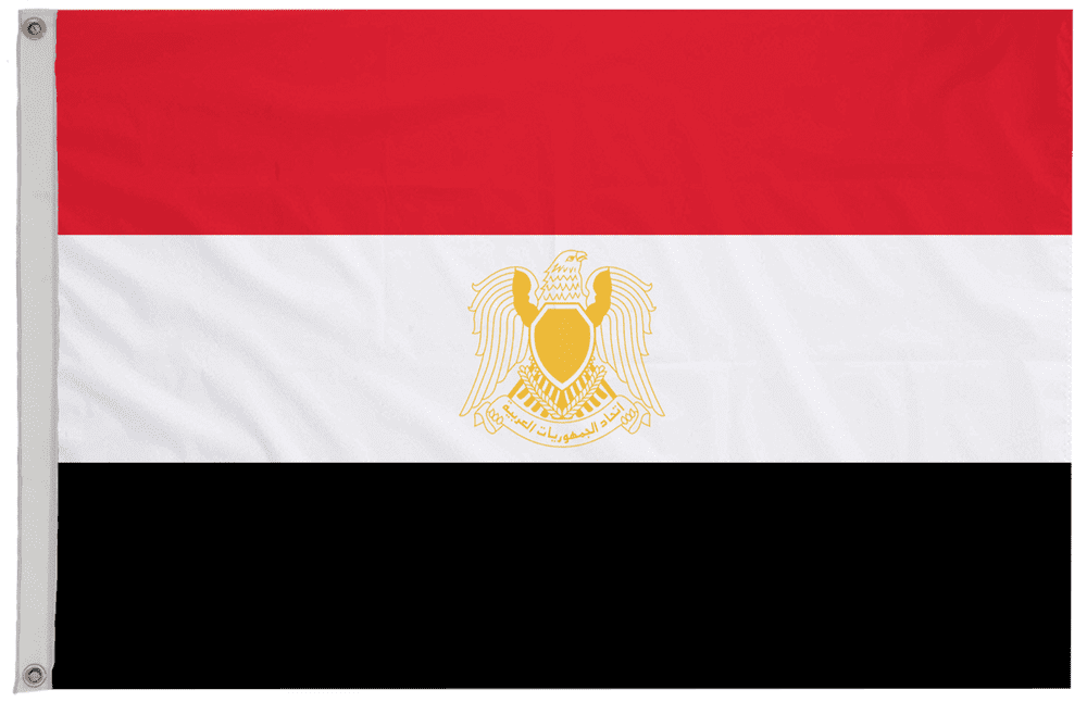 Syria 1972 to 1980 Flag with Eyelets