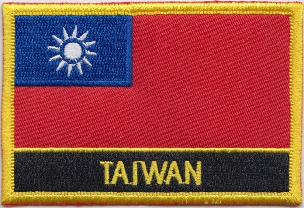 Taiwan Embroidered Rectangular Patch