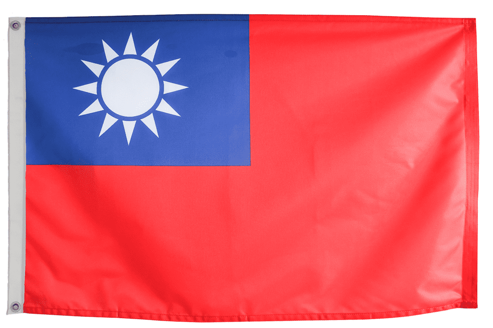 Taiwan - Republic of China ROC Flag with Eyelets