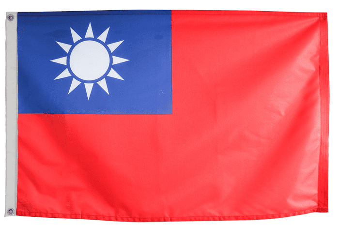 Taiwan - Republic of China ROC Flag with Eyelets