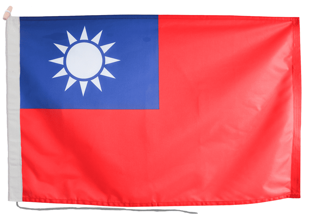 Taiwan - Republic of China ROC Flag with Rope & Toggle