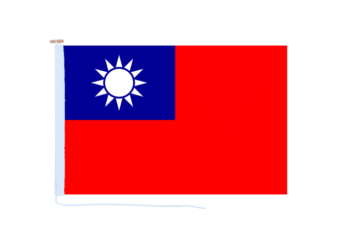 Taiwan - Republic of China ROC Flag with Rope & Toggle