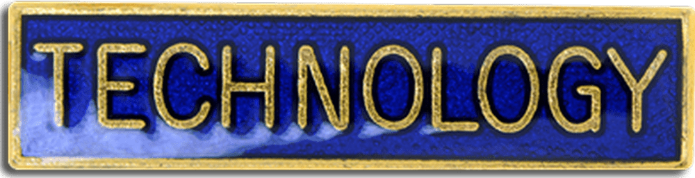 Technology Small Bar Blue Pin Badge