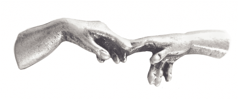 The Creation of Adam by Leonardo da Vinci Pewter Pin Badge - LP1386