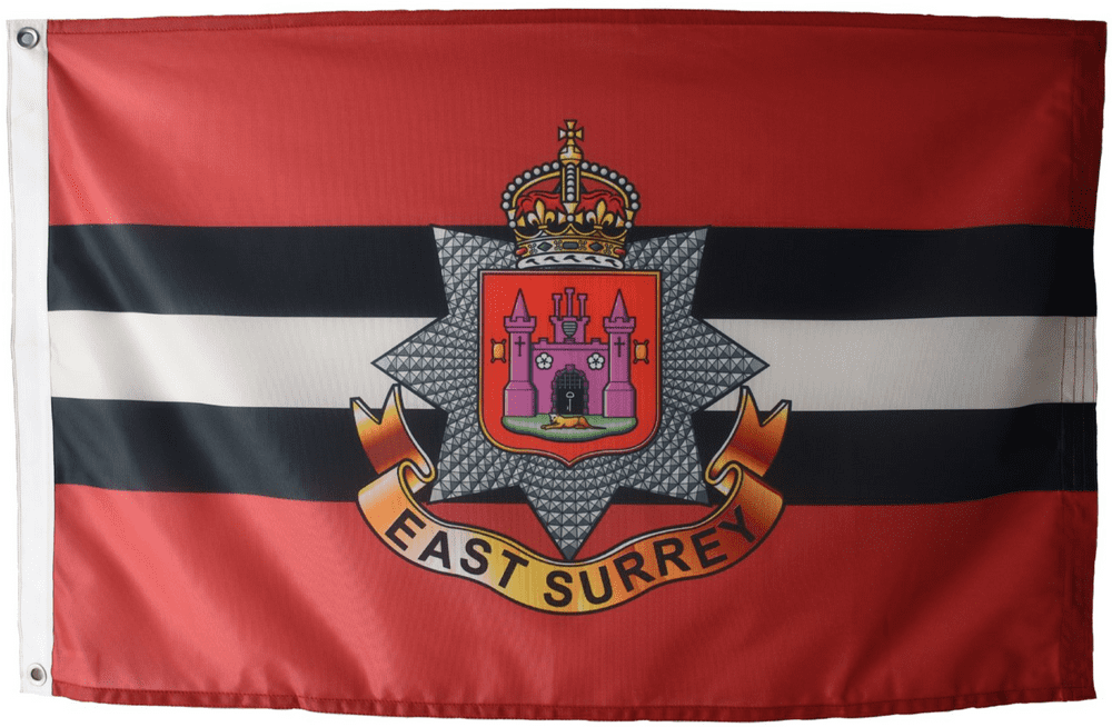 The East Surrey Regiment British Army Flag with Eyelets