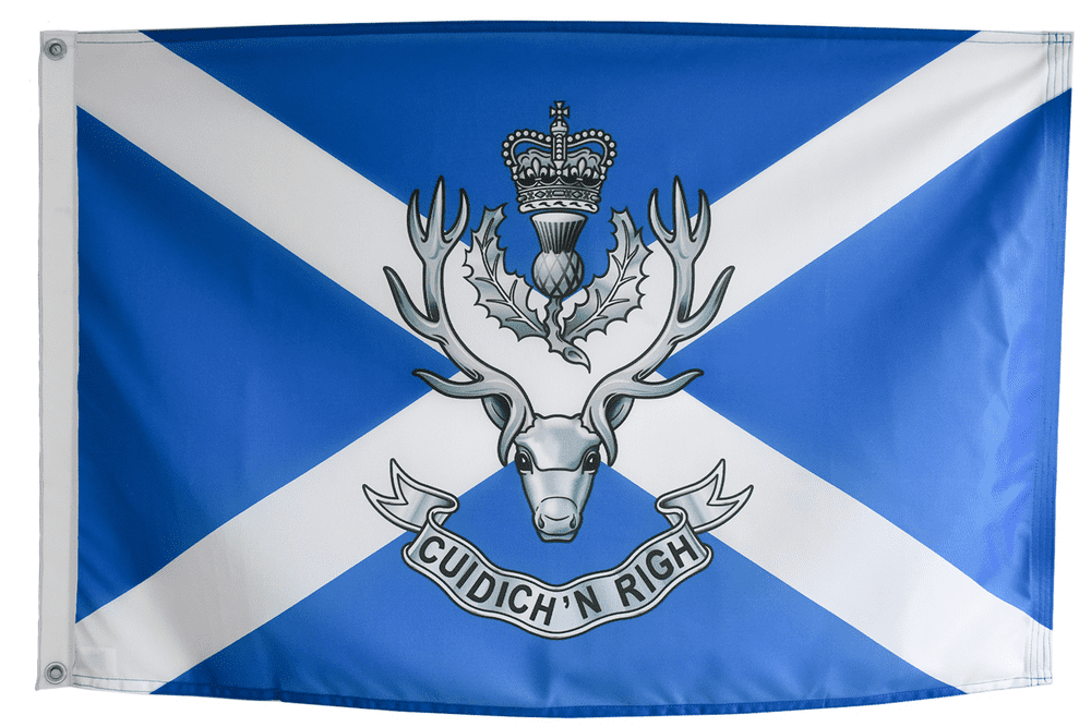 The Highlanders British Army Flag with Eyelets