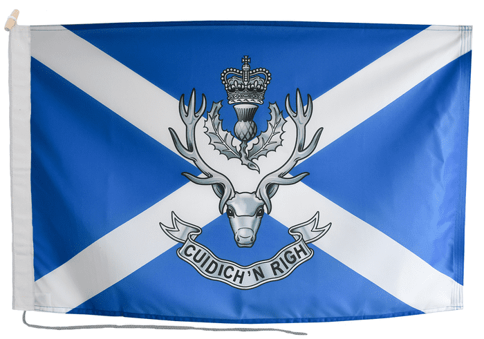 The Highlanders British Army Flag with Rope & Toggle