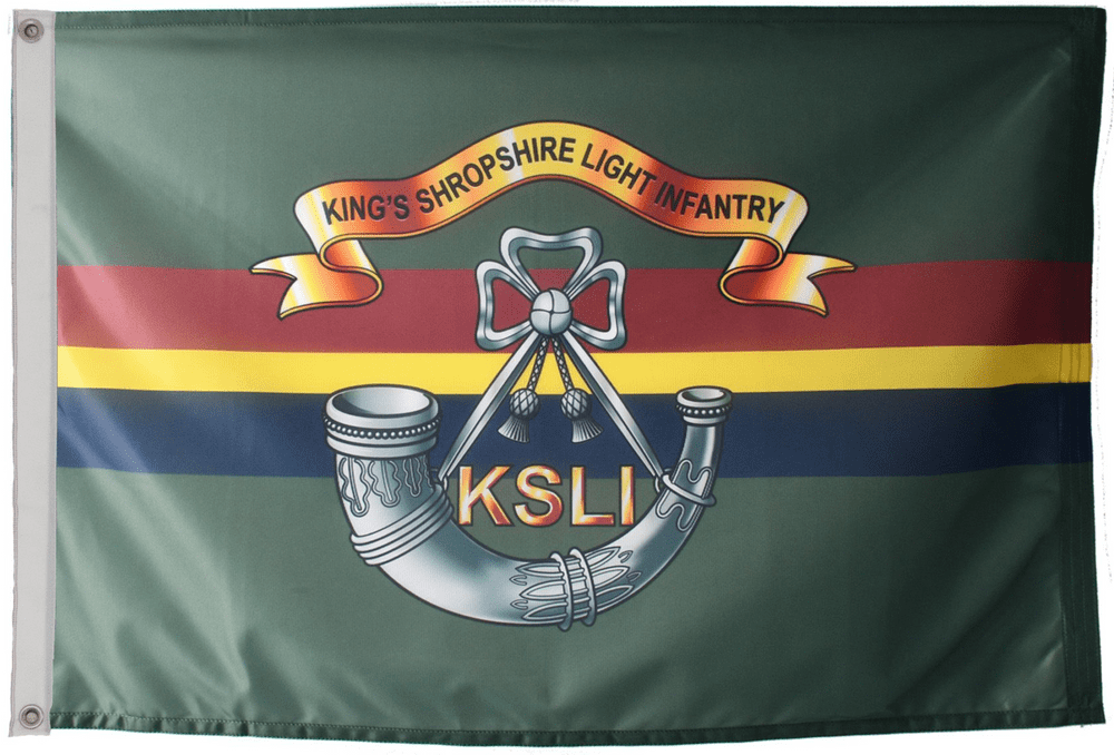 The King s Shropshire Light Infantry British Army Flag with Eyelets