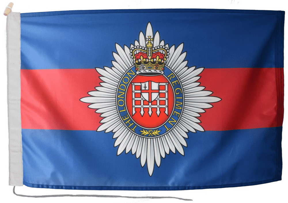 The London Regiment British Army Flag with Rope & Toggle