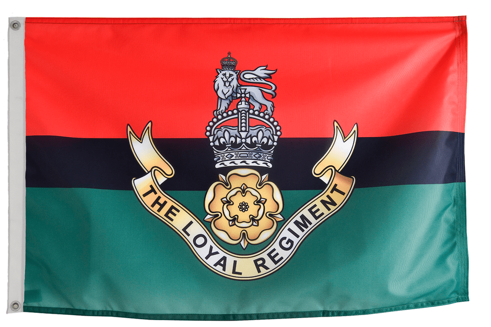 The Loyal Regiment British Army Flag with Eyelets