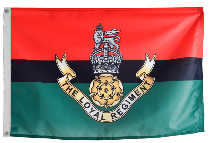 The Loyal Regiment British Army Flag with Eyelets