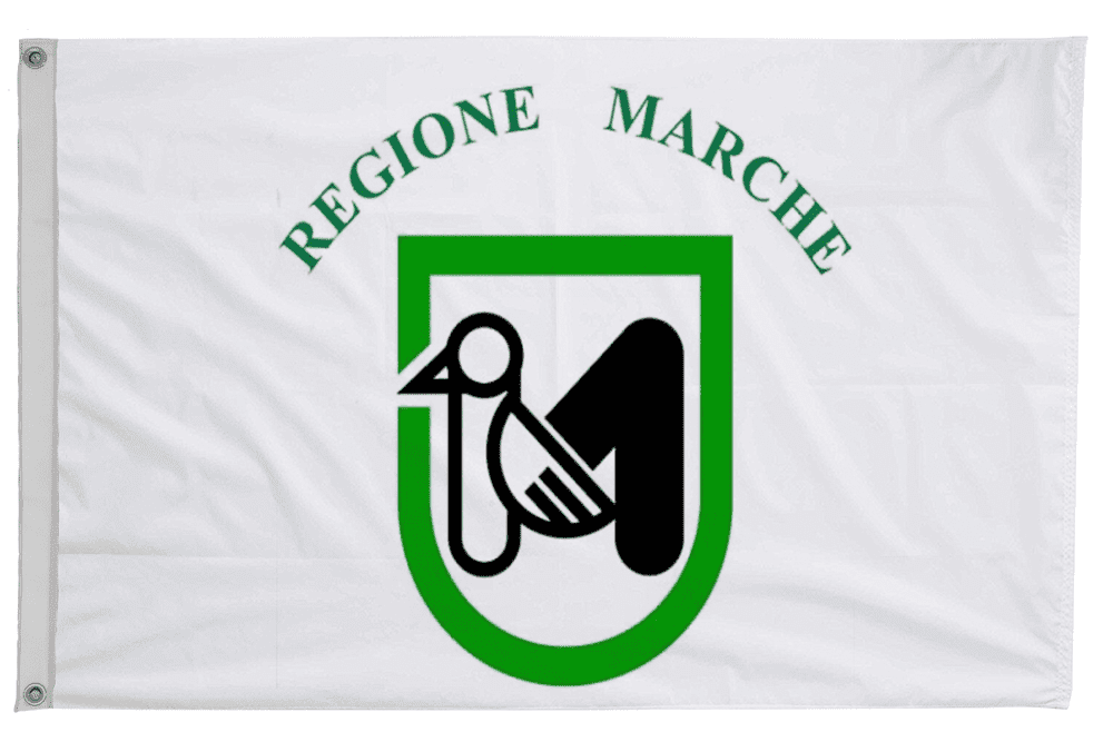 The Marche Italy Flag with Eyelets
