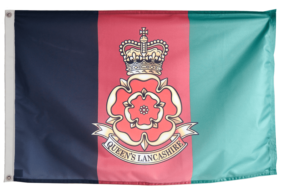 The Queens Lancashire Regiment British Army Flag with Eyelets