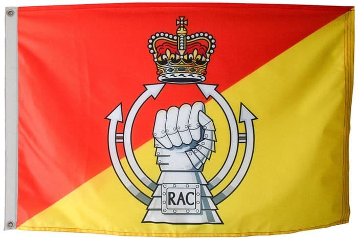 The Royal Armoured Corps British Army Flag with Eyelets