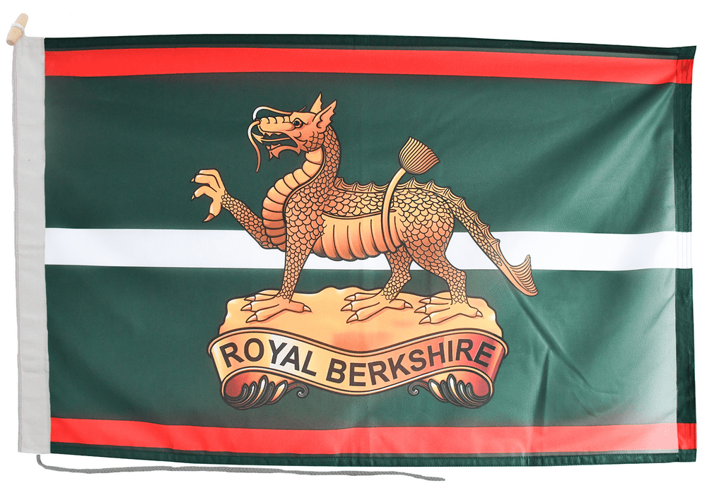 The Royal Berkshire Regiment British Army Flag with Rope & Toggle