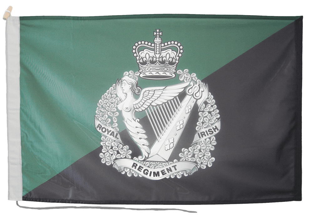 The Royal Irish Regiment British Army Flag with Rope & Toggle