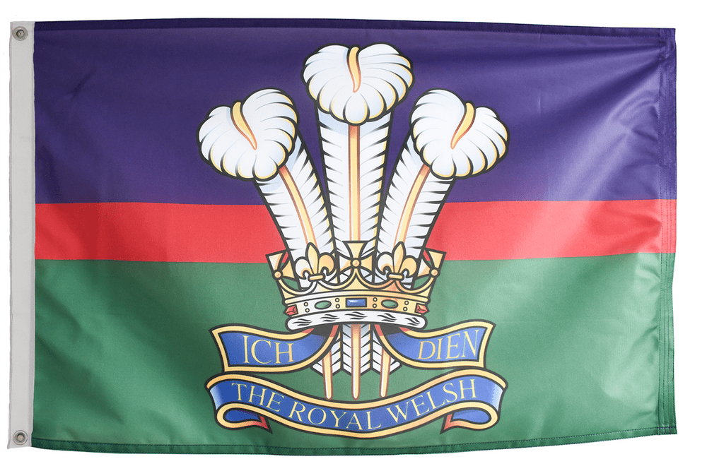 The Royal Welsh British Army Flag with Eyelets