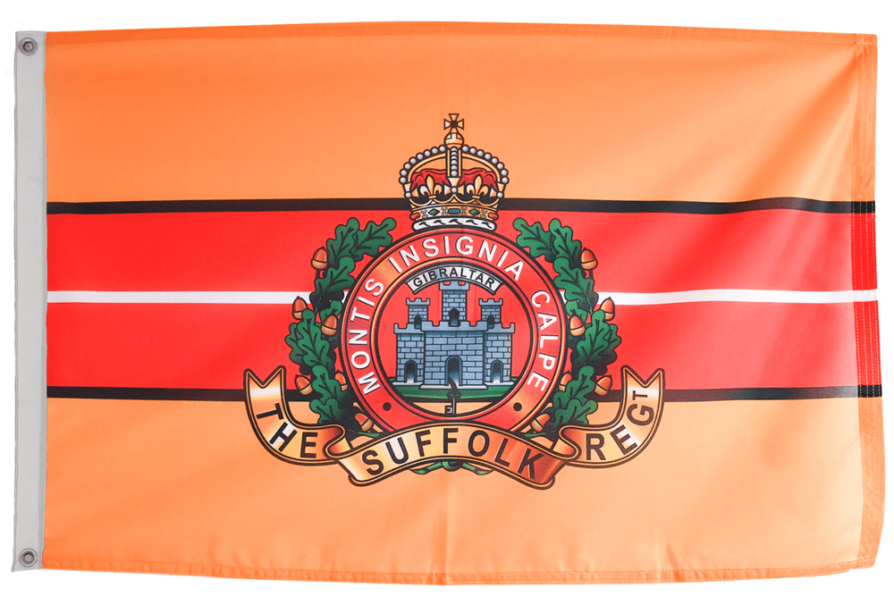 The Suffolk Regiment British Army Flag with Eyelets