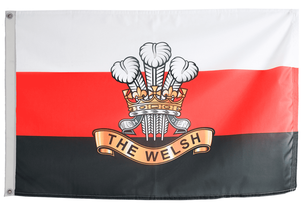 The Welsh Regiment British Army Flag with Eyelets