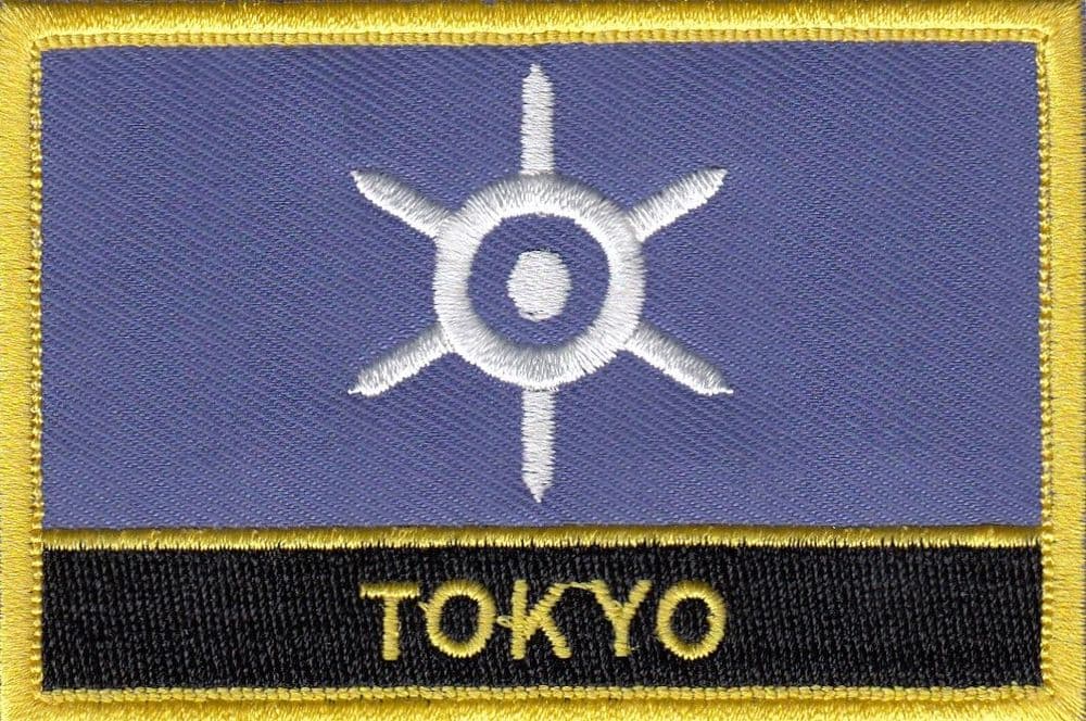 Tokyo Japan Flag Embroidered Rectangular Patch