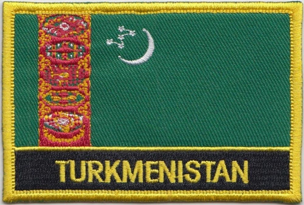 Turkmenistan Embroidered Rectangular Patch