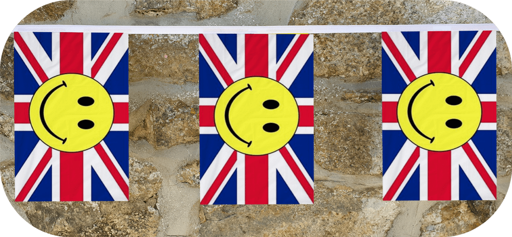 Union Jack Happy Face Flag Bunting