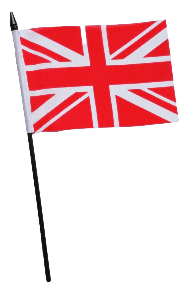 Union Jack Red & White Small Hand Waving Flag