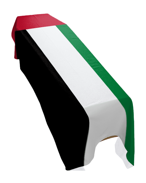 UNITED ARAB EMIRATES FLAG PREMIUM COFFIN DRAPE MADE TO ORDER