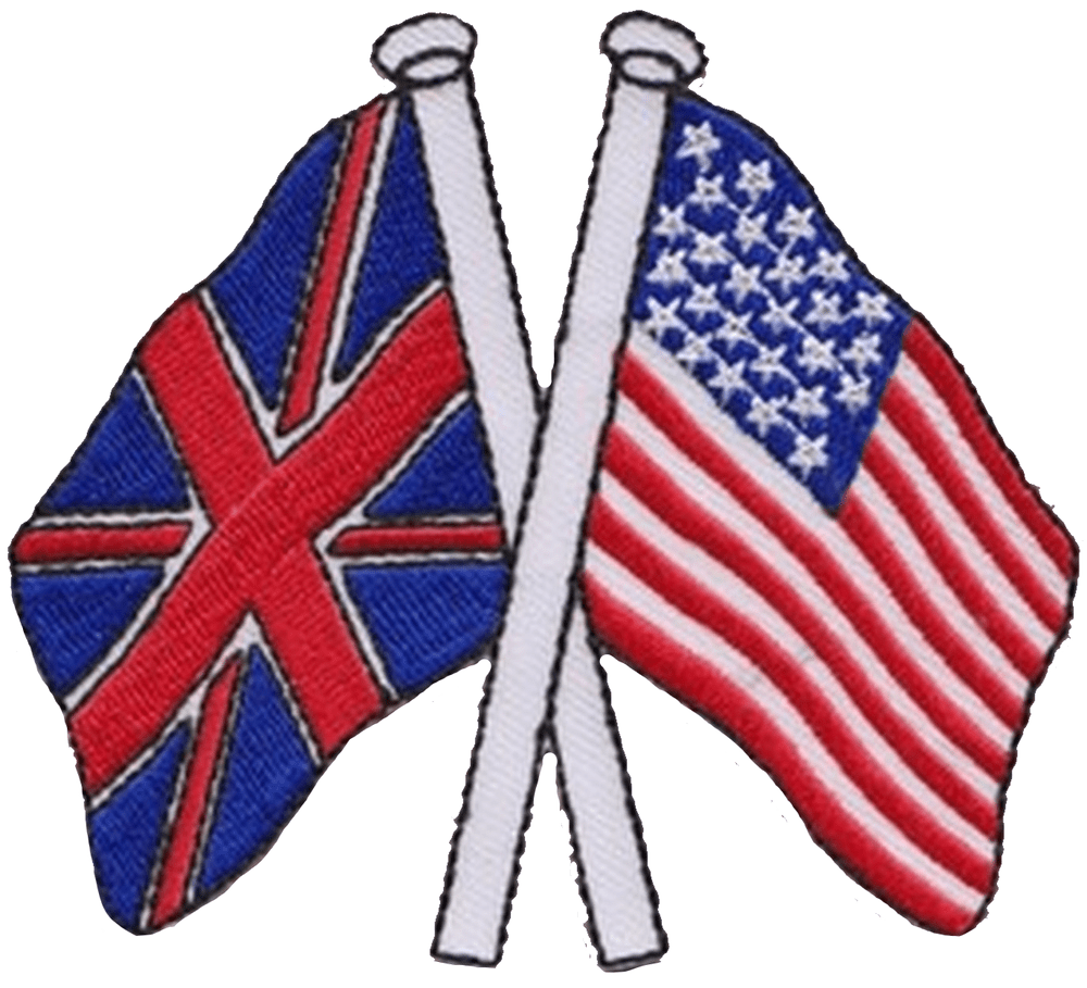 United Kingdom UK & United States of America USA Friendship Embroidered ...