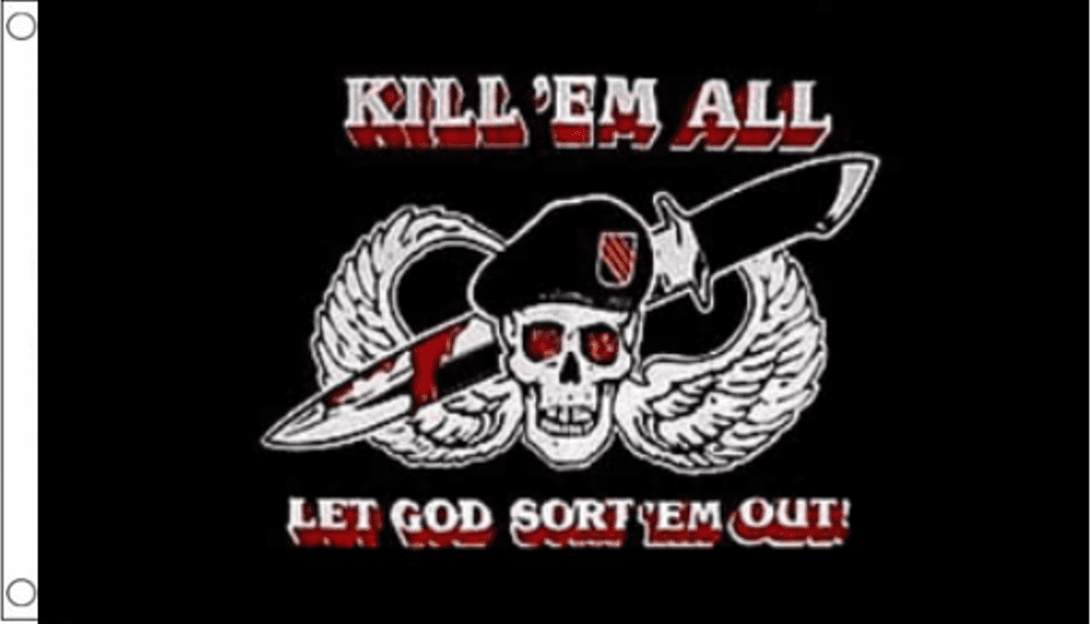 US Marine Corps Kill Em All Polyester 5 x3 Flag