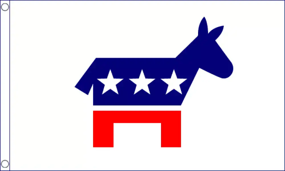 USA Democrat Party Polyester 5 x3 Flag