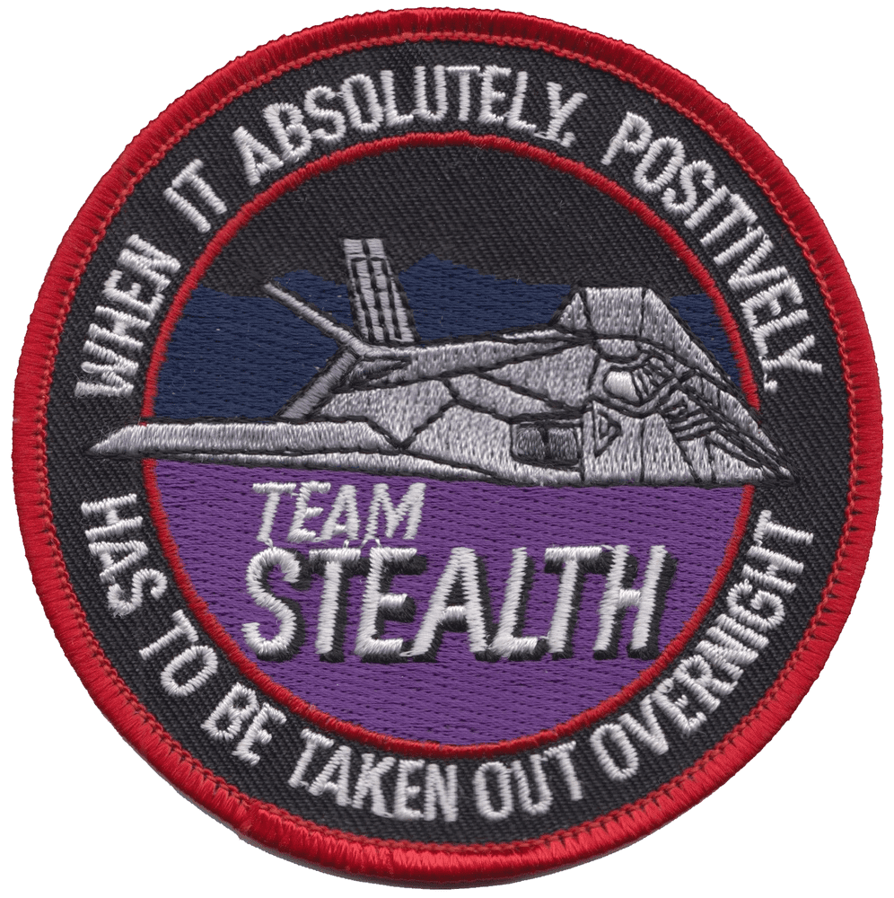USAF Lockheed F-117 Nighthawk Team Stealth Embroidered Patch