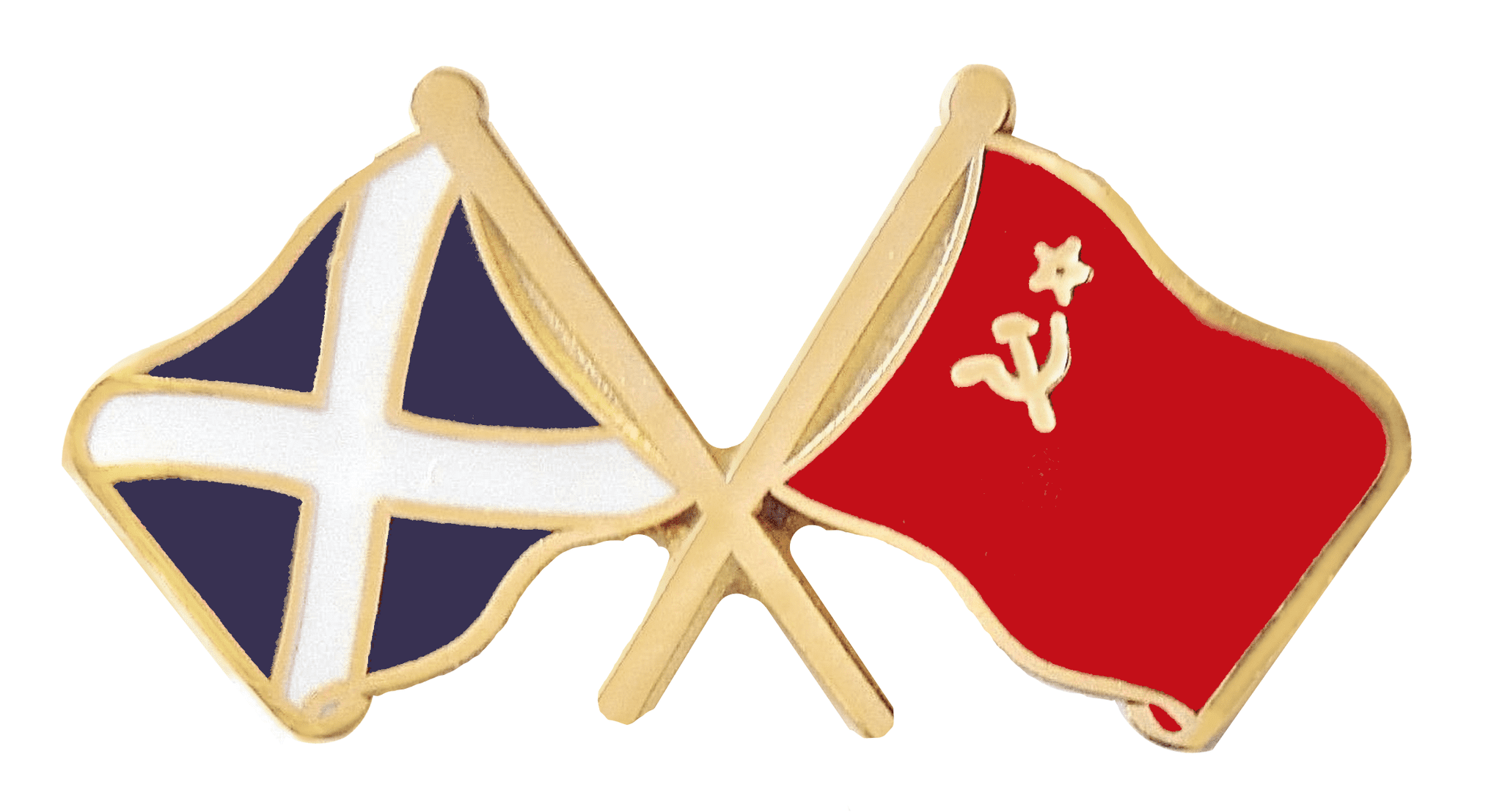 USSR Soviet Union Russia and Scotland Friendship Flag Pin Badge