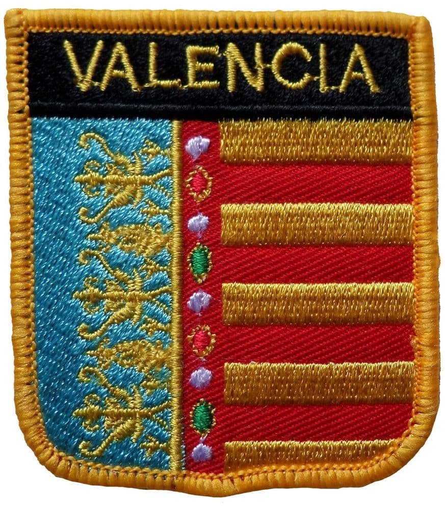 Valencia Spain Shield Embroidered Patch