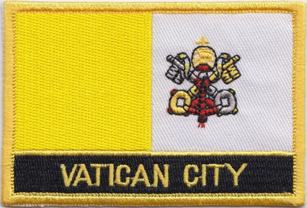 Vatican City Embroidered Rectangular Patch
