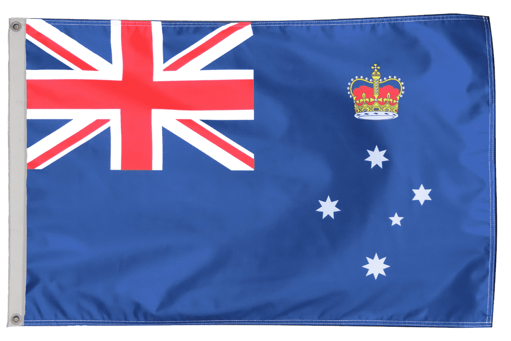 Victoria Australia Flag with Eyelets