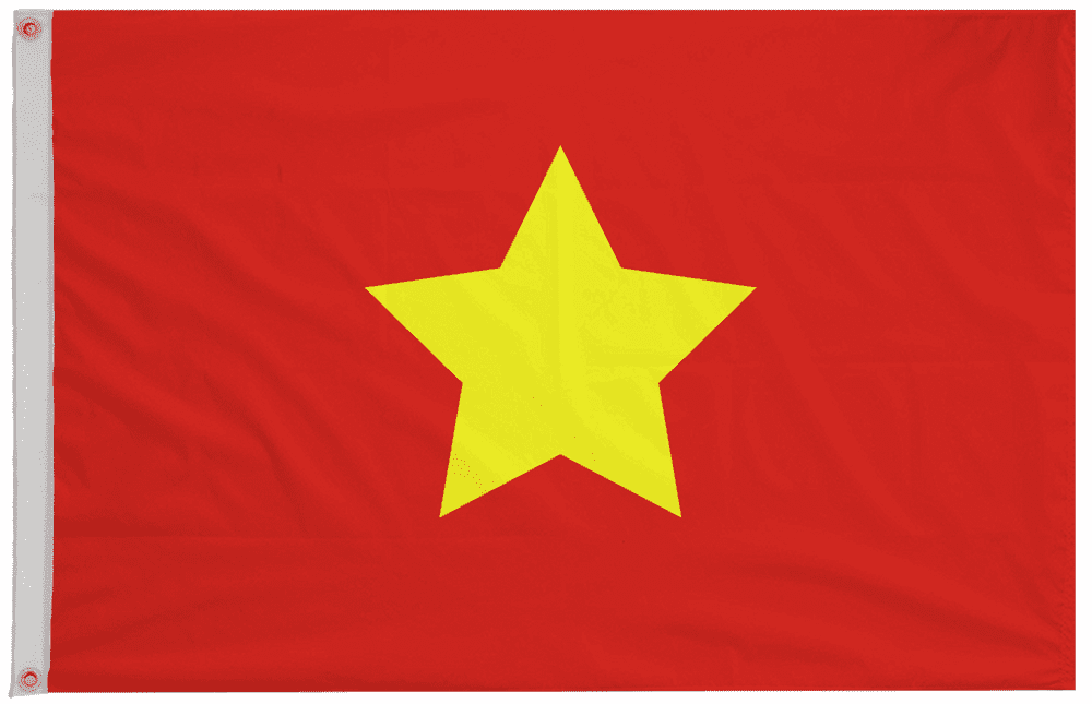 Vietnam 1945 to 1955 Flag with Eyelets