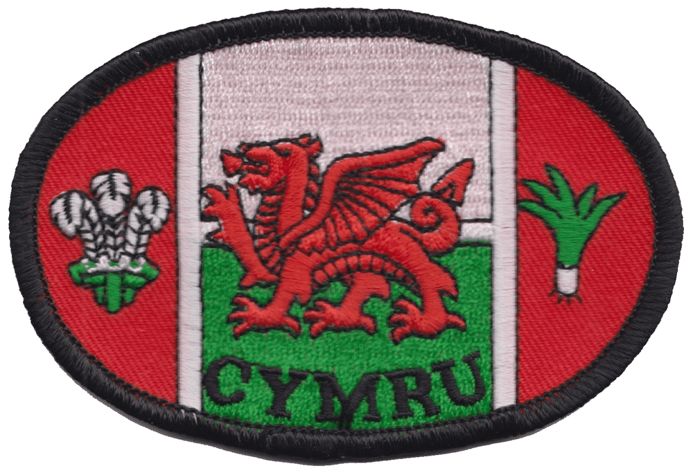 Wales Cymru Dragon Oval Embroidered Patch a073