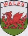 Wales Flag Car Sticker - Shield Self Cling