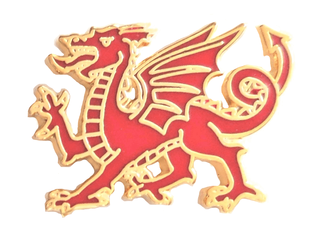 Wales Red Dragon Cut Out Pin Badge
