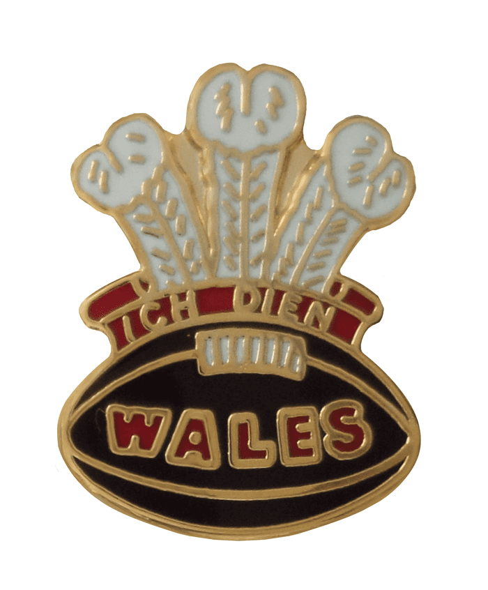 Wales Rugby Union Ich Dien Feathers Pin Badge