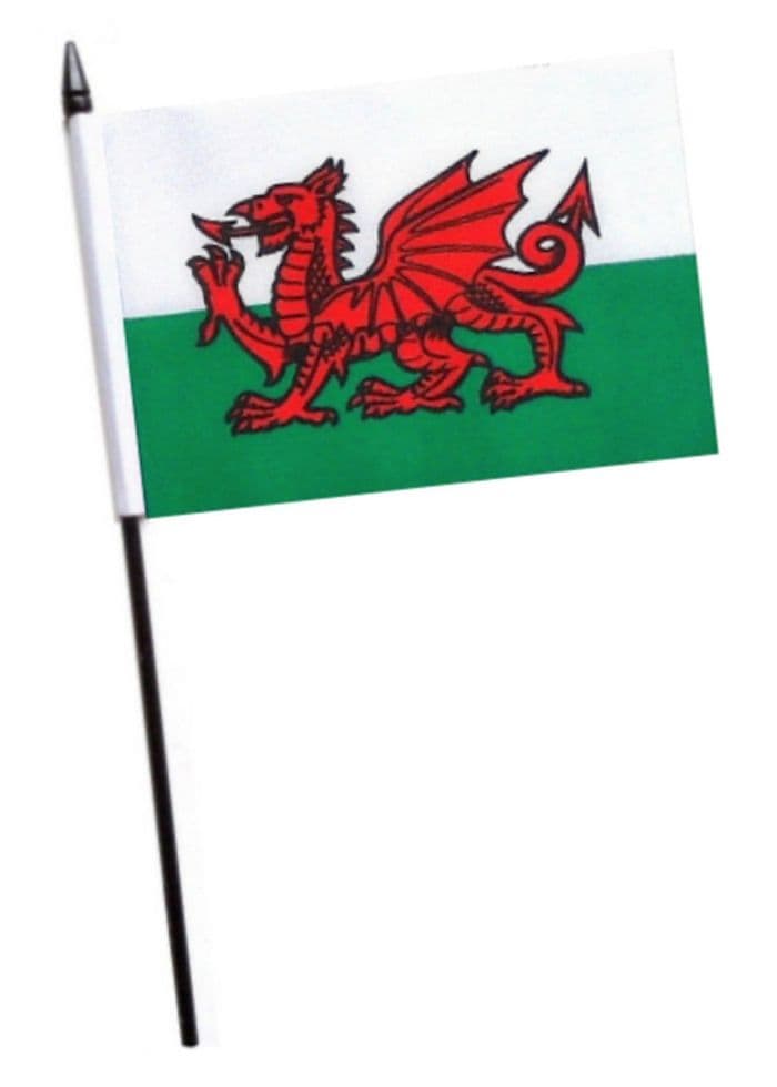 Wales Small Hand Waving Flag