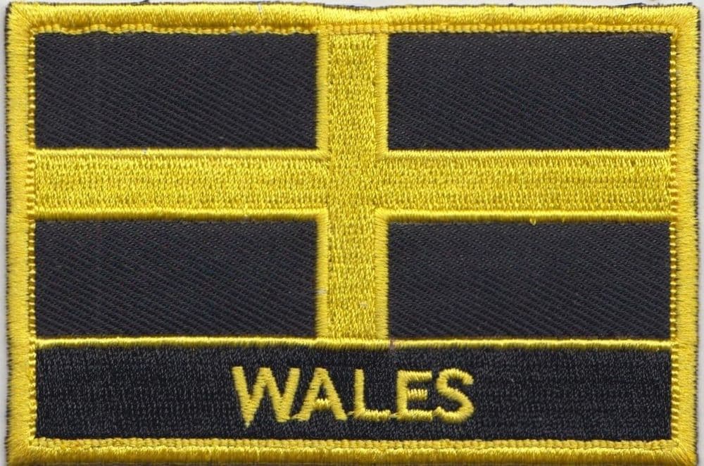Wales St David s Cross Embroidered Rectangular Patch