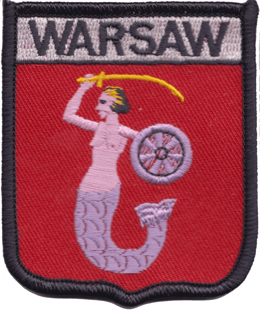 Warsaw Poland Shield Embroidered Patch a383