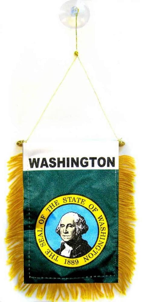 Washington US State Hanging Car Flag Pennant
