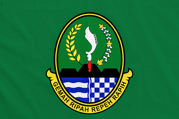 West Java Province Indonesia Flag with Eyelets